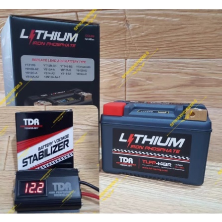 Jual BATTERY LITHIUM TLFP-14BR 12V DAN STABILIZER BATERY TDR WITH VOLT ...