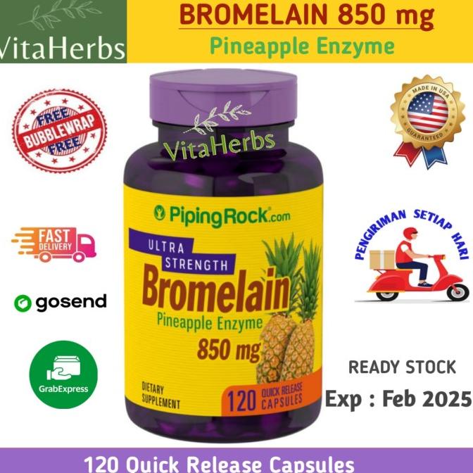 Jual Ultra Strength Bromelain 850 mg 120 Capsules pineapple enzyme ...