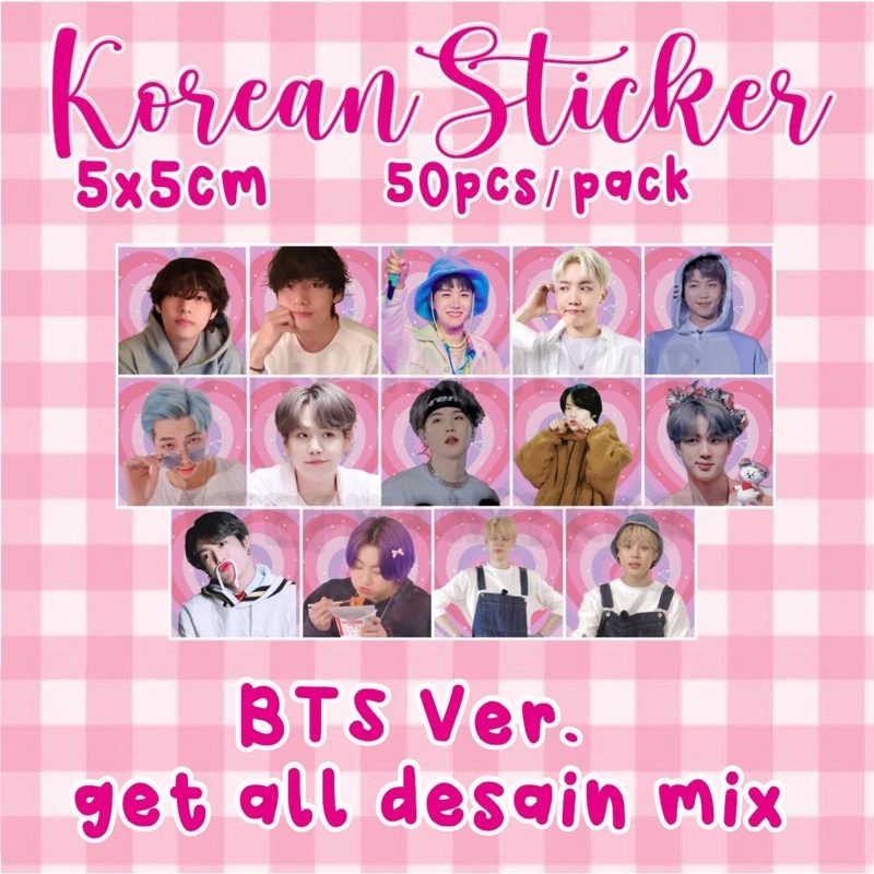 Jual [ VOL 1 ] STICKER DECO PINK CORE KOREAN KPOP MAILS ALA SELLKOR ...