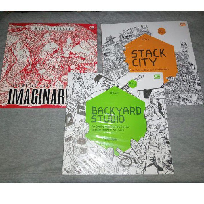 Jual Stack City, Backyard studio, Imaginarium - adult coloring | Shopee Indonesia