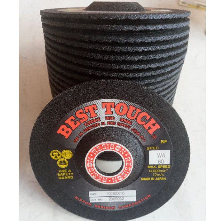 Jual Batu Gerinda Ori Best Touch 4 inchi WA 60 Flexible Nippon Resibon ...
