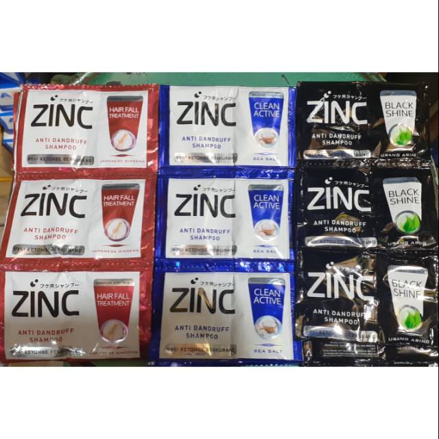 Jual Sampo Zinc 1 renceng isi 24 sachet | Shopee Indonesia