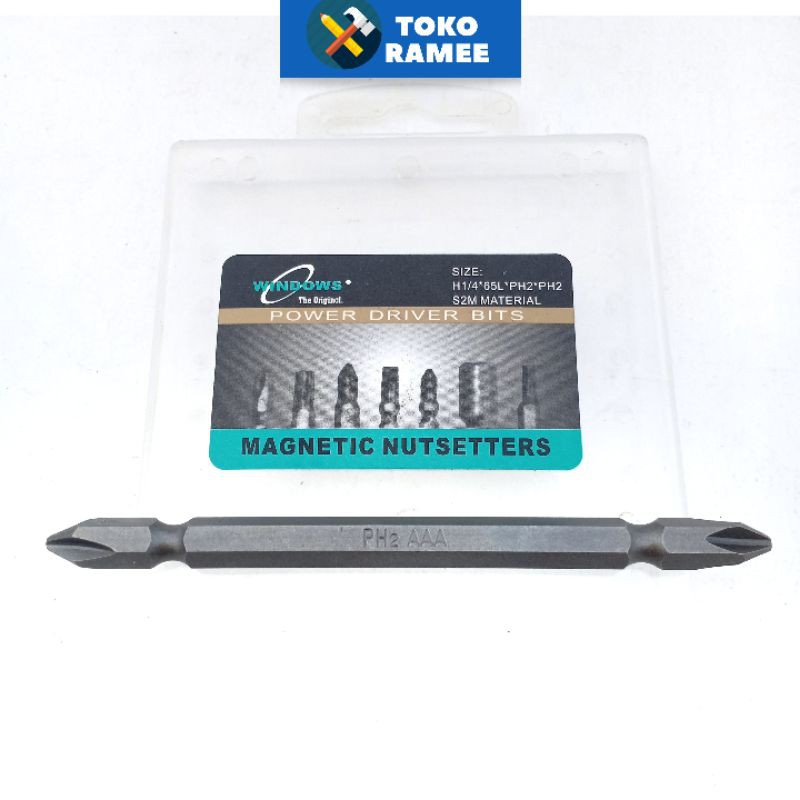 Jual MATA BOR OBENG PANJANG +/+ PH2 100MM | MATA OBENG MAGNET MATA ...