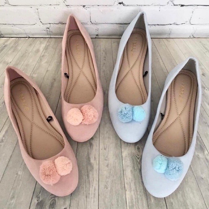 Jual VINCCI Ballerina Sepatu Wanita Flat Shoes (BIRU) | Shopee Indonesia