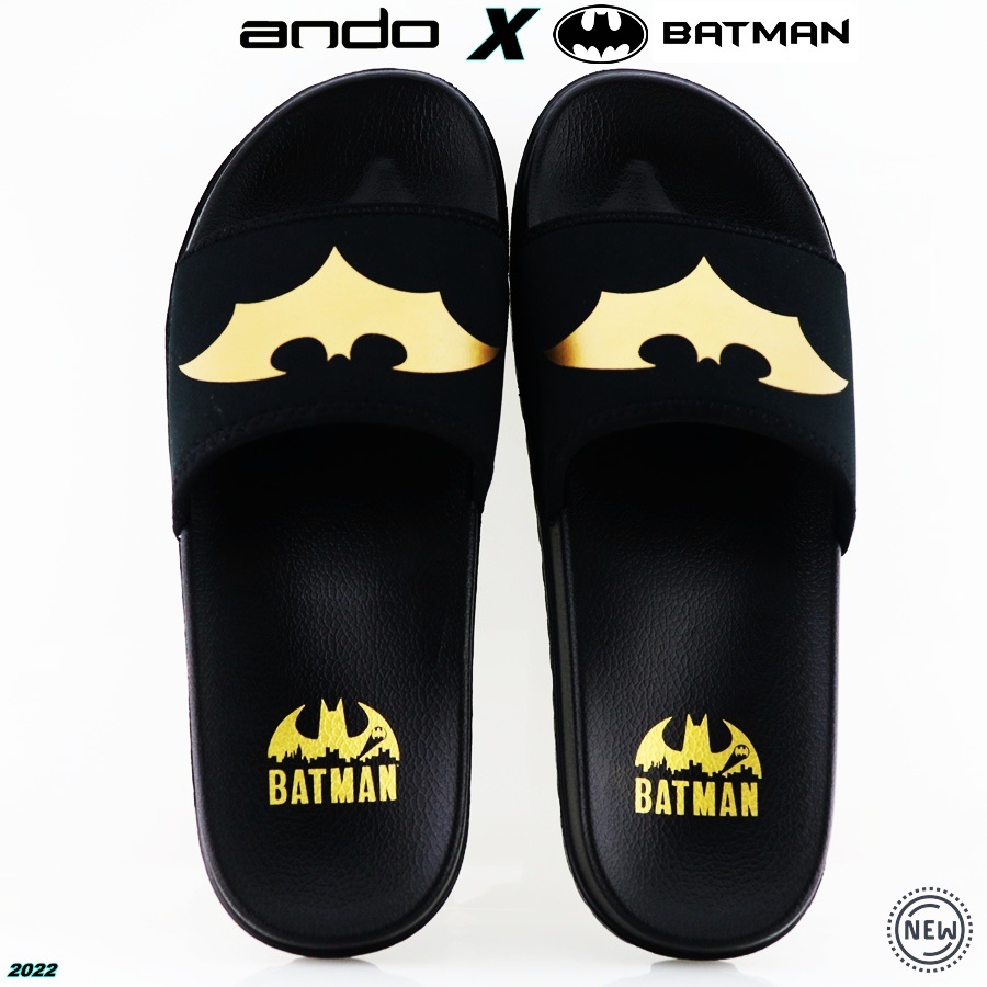 Jual NEW EDITION!!! ANDO x BATMAN Collab BT 204 Hitam - Sandal Slide ...