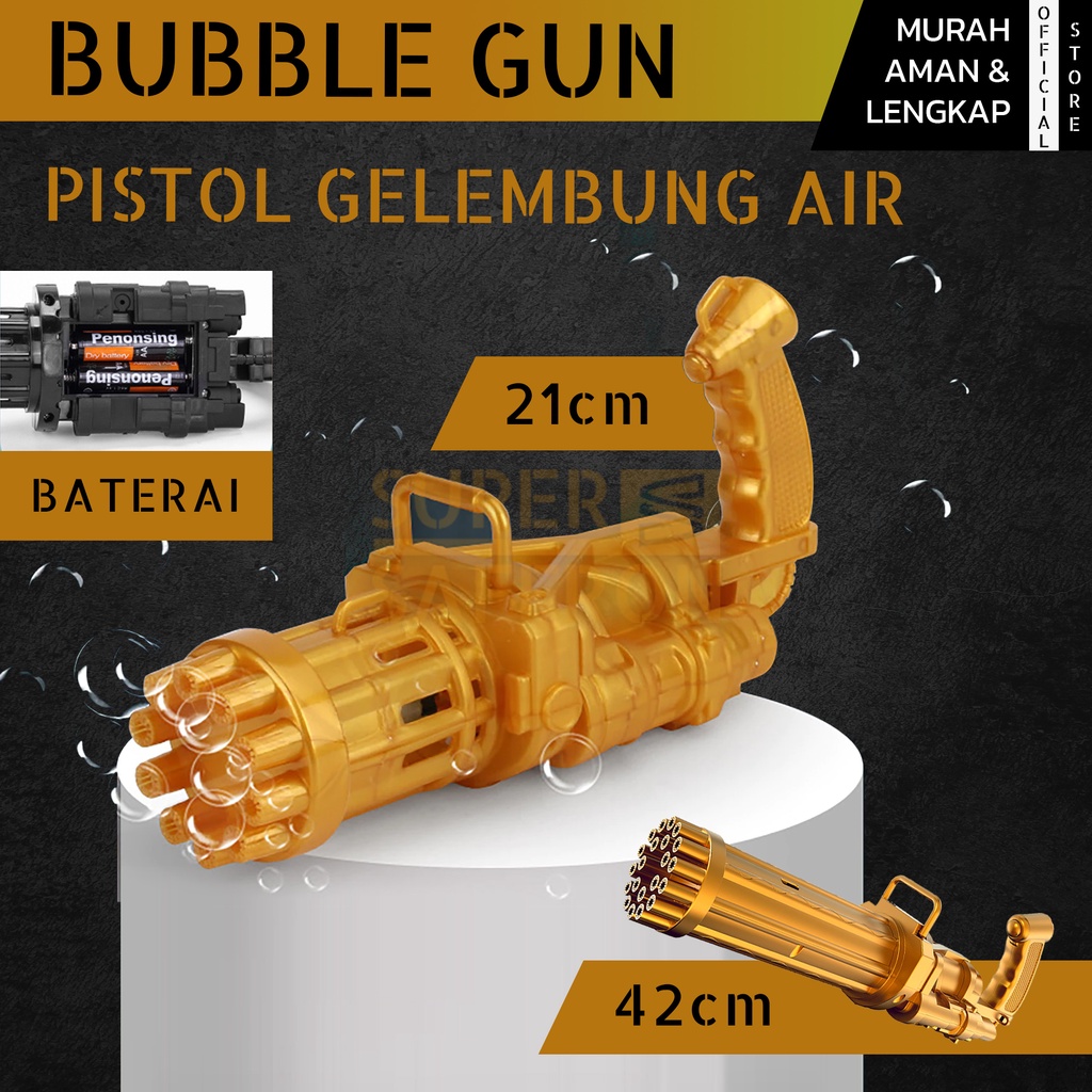 Jual Mainan Pistol Bubble Gun Balon Gelembung Sabun Tembakan Air Anak ...