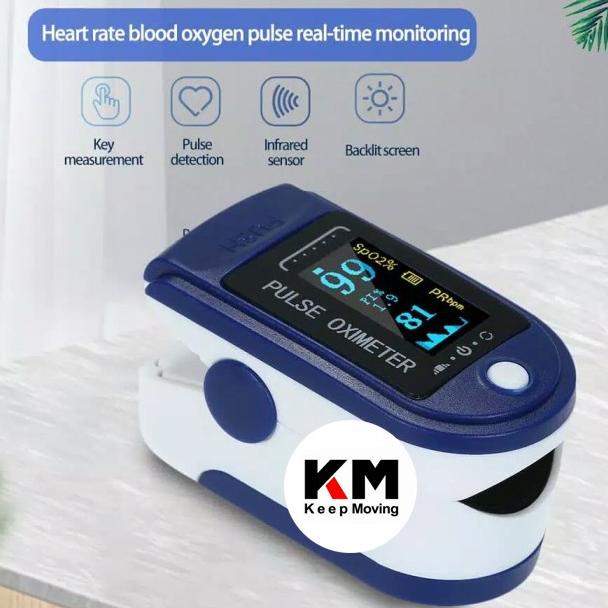 Jual Baru KM Fingertip Pulse Oximeter Sp02 LED Monitor Alat Pengukur ...