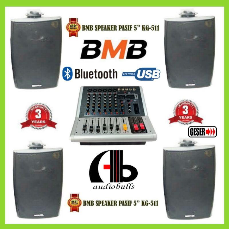 Jual Paket Upgrade Sound Power Mixer Cafe Dan Restoran 4 Titik 5 Inch ...
