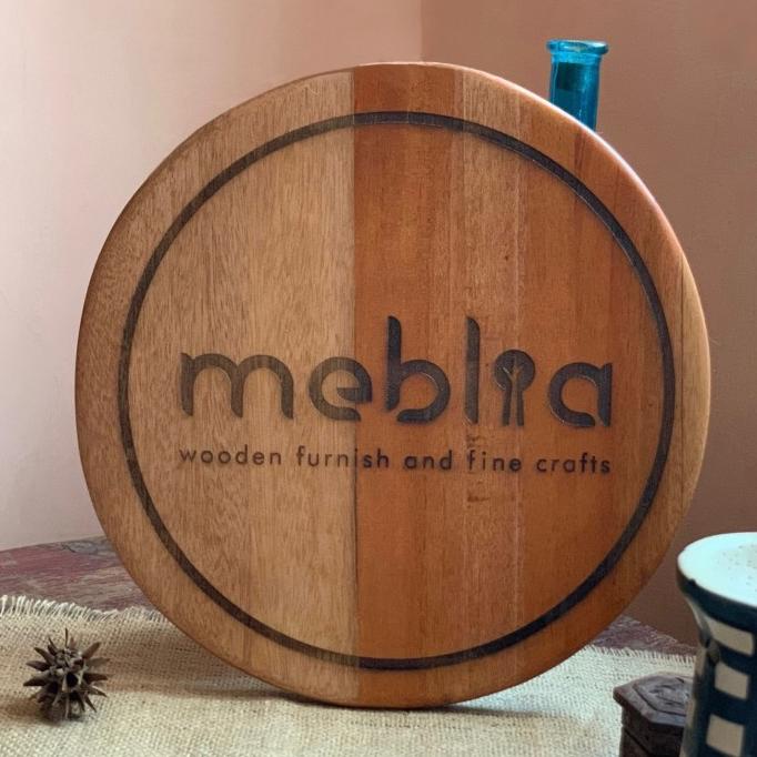 Jual [ FREE GRAFIR ] Aleya Wooden Sign Board Papan Logo Papan Nama Kayu ...