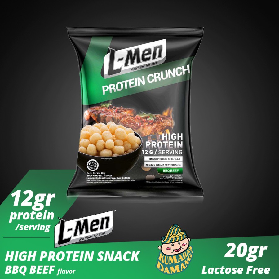 Jual L-Men Protein Crunch BBQ Beef 20 gram (isi 4 pcs) | Shopee Indonesia