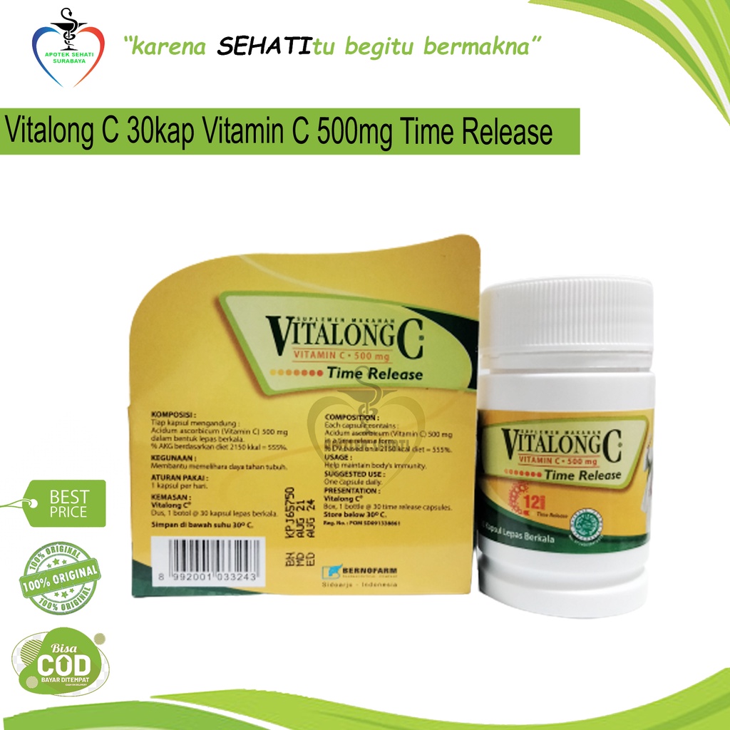 Jual VITALONG C BOTOL ISI 30 MULTIVITAMIN DAYA TAHAN TUBUH ANTIOKSIDAN ...