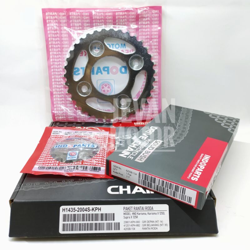 Jual [JEVAN MOTOR] Indoparts Gear Set Karisma / Gear Set Honda Karisma ...