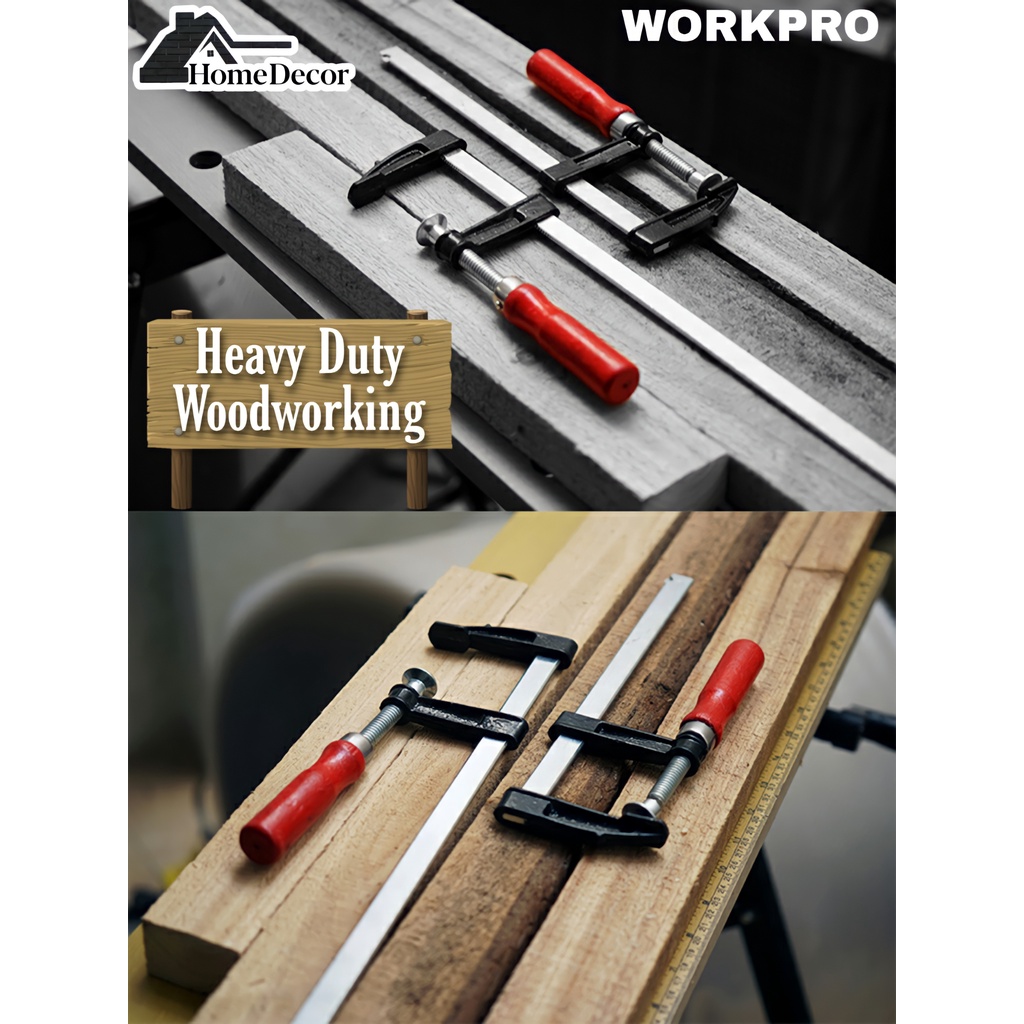 Jual Klem Kayu Clamp Kayu Penjepit Kayu Papan F Clamp Papan Kayu Heavy ...