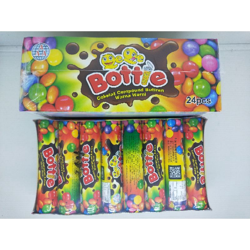 Jual Permen Coklat Bottie Butiran Warna Warni 1 Box (isi 24Pcs ...