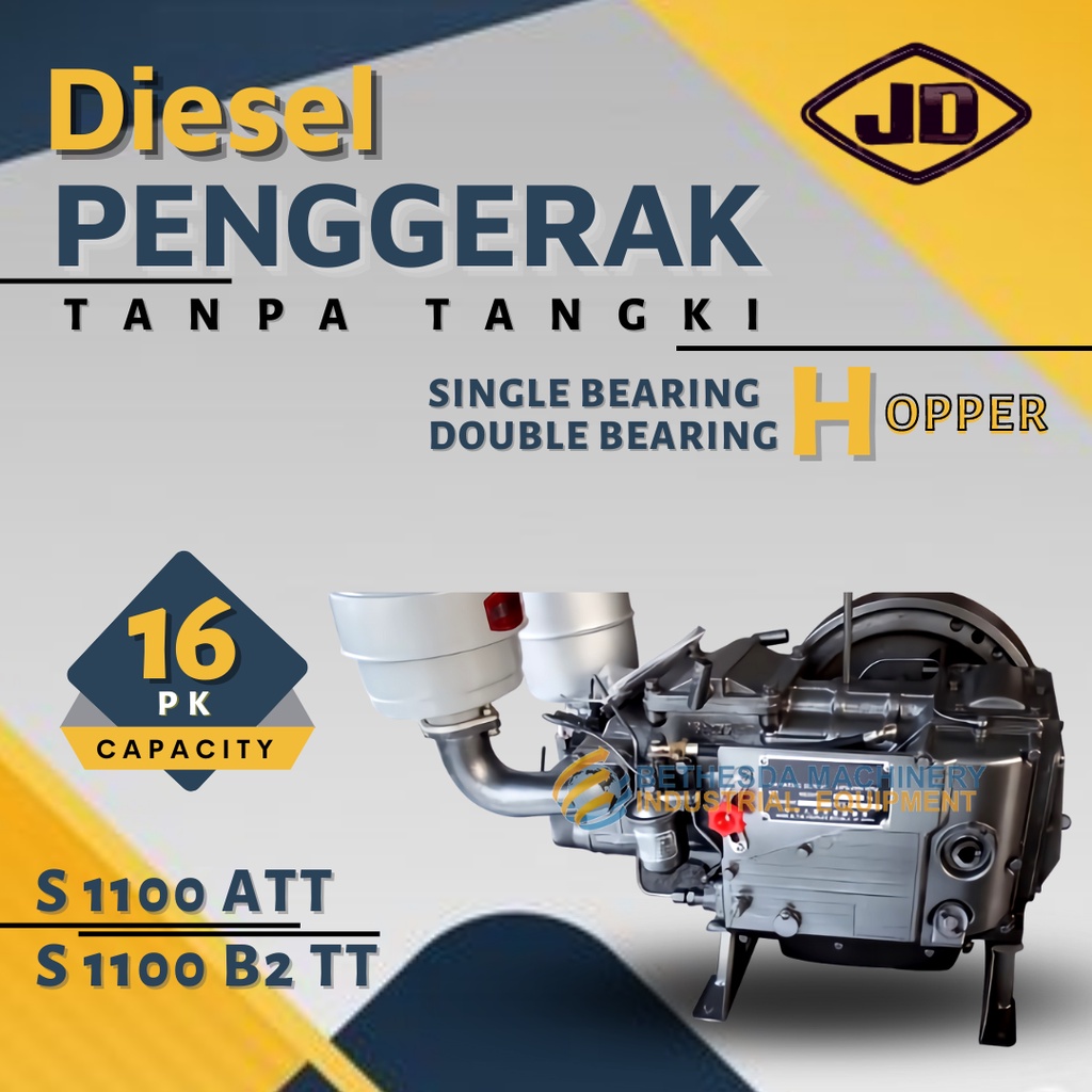 Jual mesin diesel solar 16 HP penggerak Jiangdong 16 Pk tanpa tangki S 1100 | Shopee Indonesia