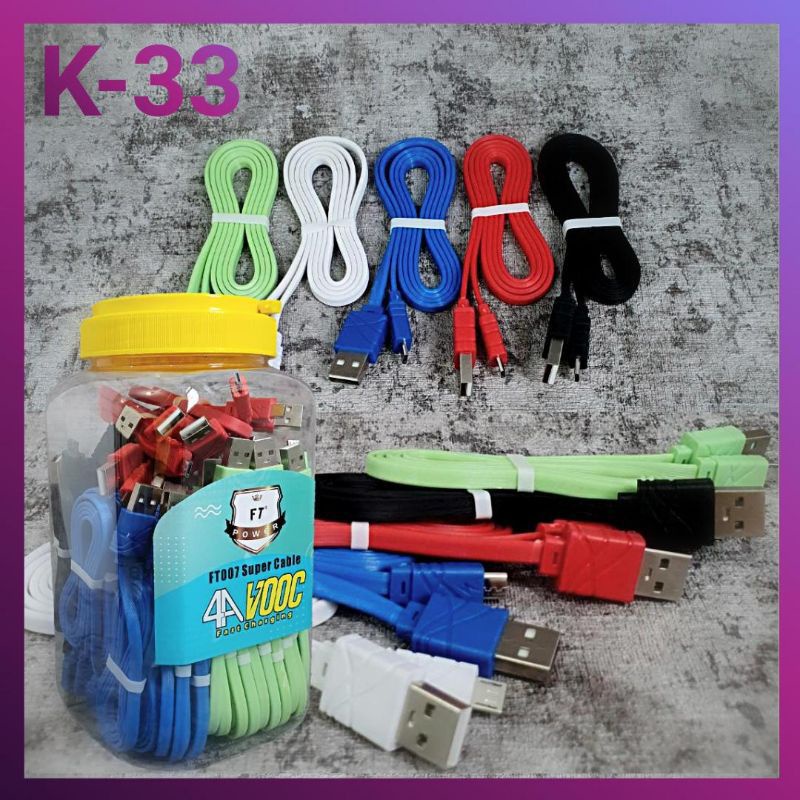 Jual Kabel data usb type-c original fast charger 4 A warna / Kabel data ...