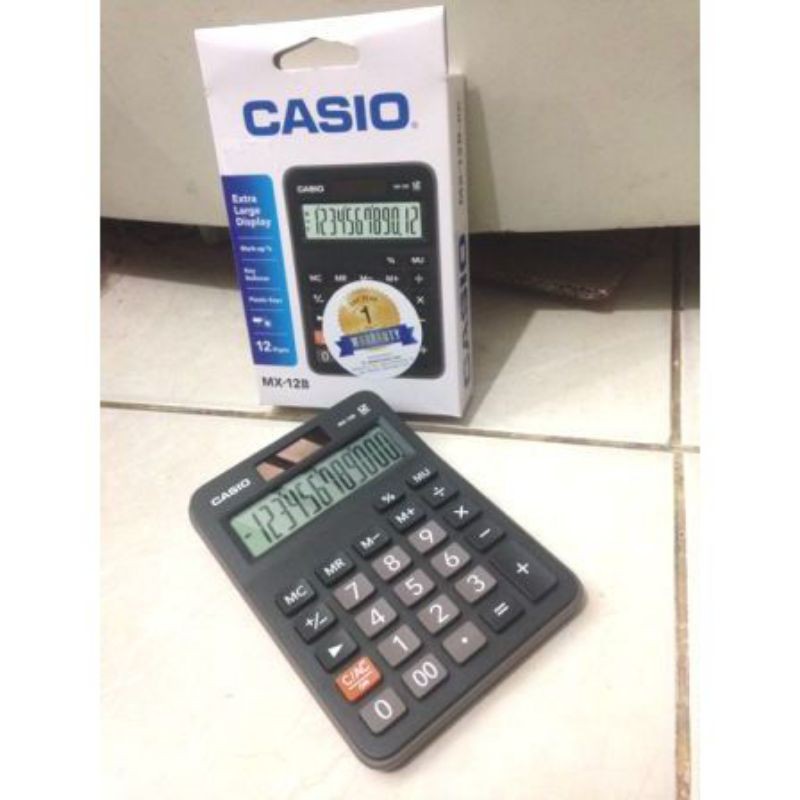 Jual Kalkulator Casio Original MX 12B MX12 digit CALCULATOR GARANSI 1 TAHUN - Hitam | Shopee ...
