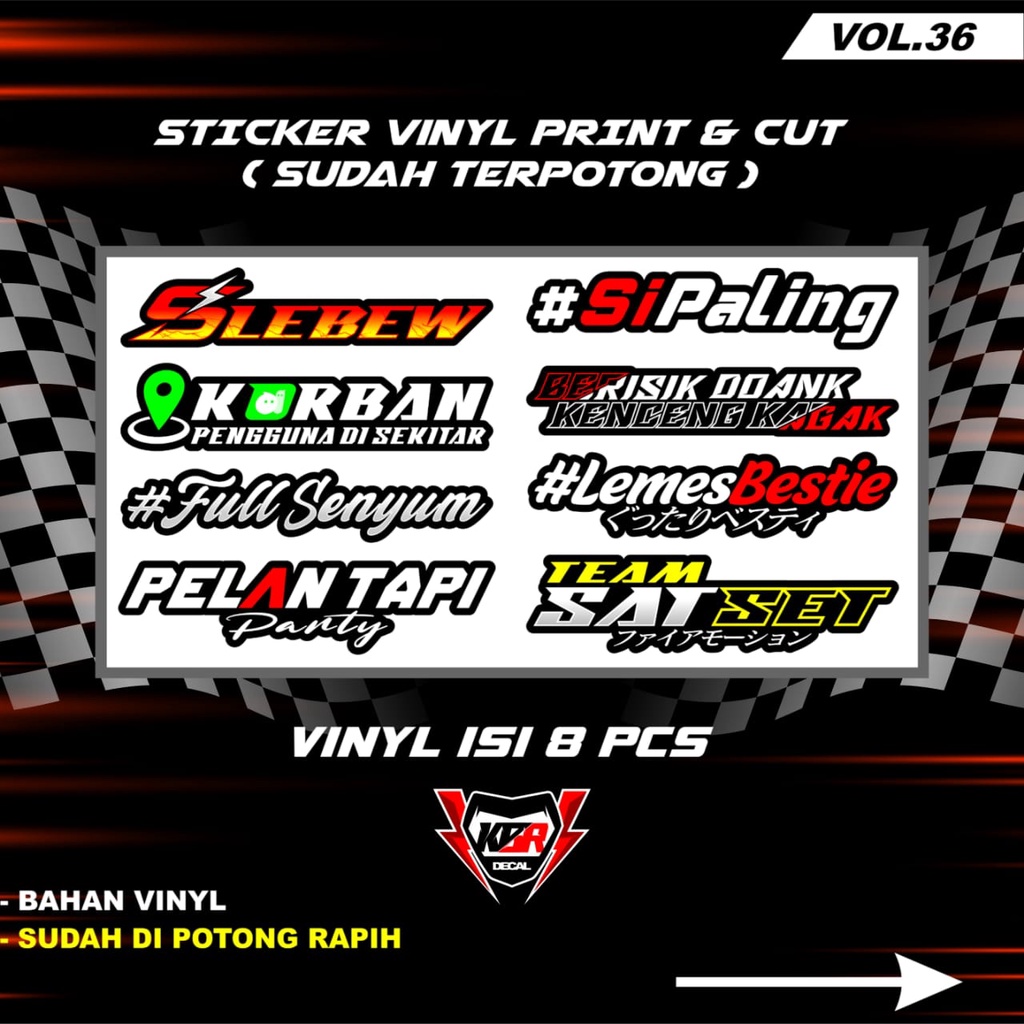 Jual Stiker Racing Pack Print Cut Viral Terbaru Stiker Motor Sticker ...