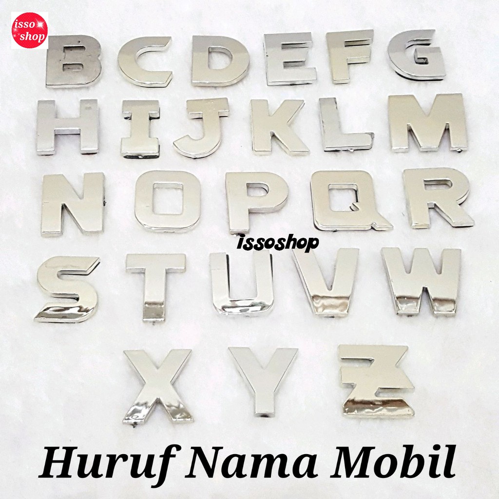 Jual Emblem huruf & Angkah/Emblem Huruf Mobil/Emblem Huruf & Angka ...