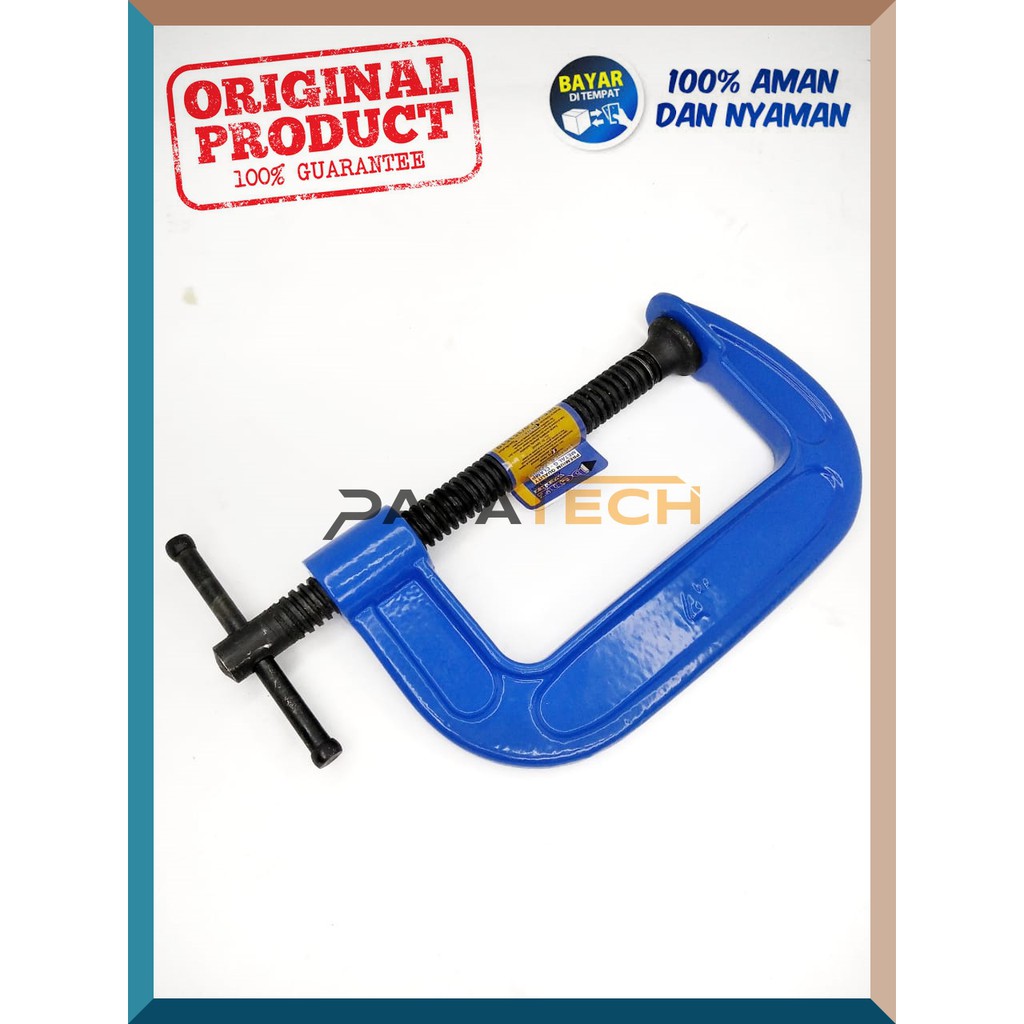 Jual Klem C / Clamp C / Penjepit C 4" / Catok G 4 Inch Benz Werkz ...