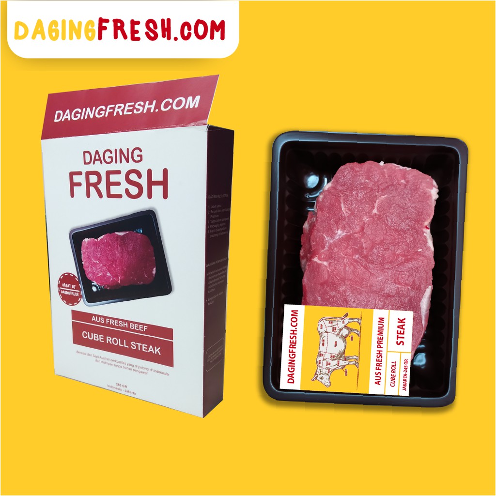 Jual [100%LOKAL] 245 Gr ROLL CUBE STEAK - DAGING SAPI AUS FRESH ...