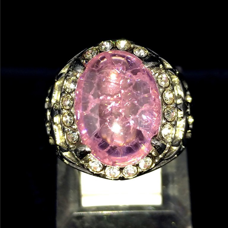 Jual CINCIN BATU MULIA PECAH SERIBU PINK SAKURA CRYSTAL | Shopee Indonesia