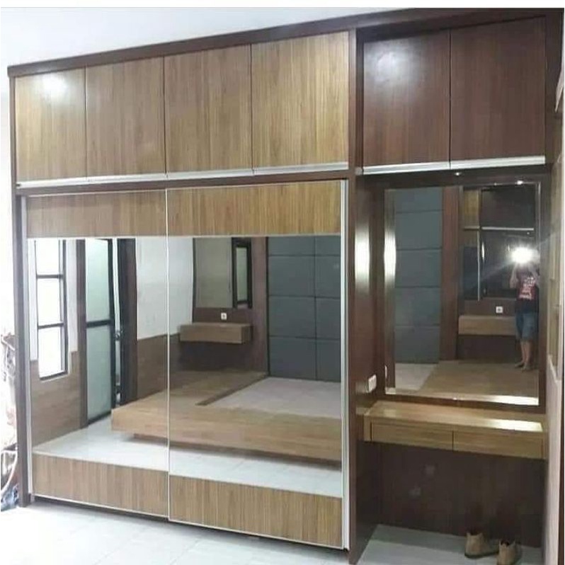 Jual Lemari sliding full cermin finishing HPL P250 x L50 x T270 cm ...