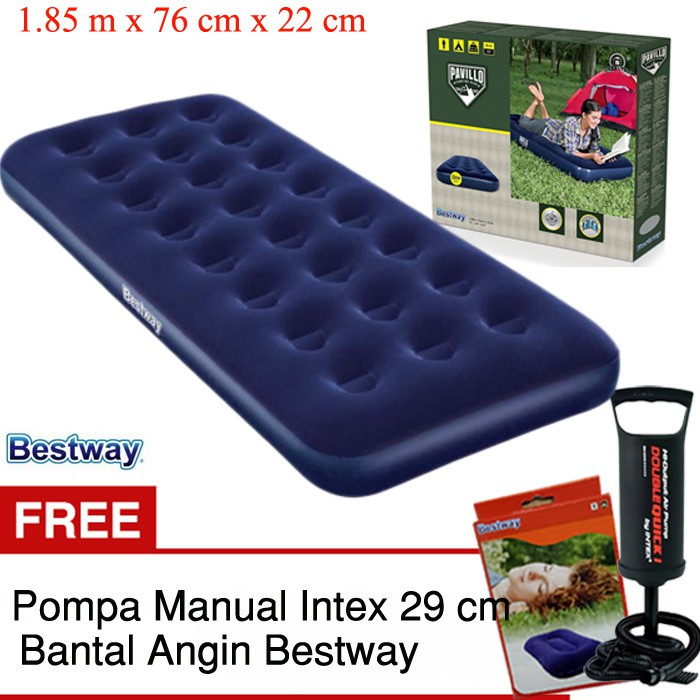Jual Kasur Angin BESTWAY SINGLE 67000 FREE Pompa Manual INTEX dan ...