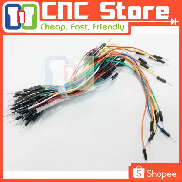 Jual [DEV-0004] 65PCS JUMPER CABLE MALE TO MALE FOR BREADBOARD | Shopee ...