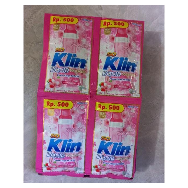 Jual Soklin cair liquid sakura pink kemasa 1 renceng isi 12 sachet ...