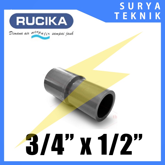 Jual Over sock/Reducer 3/4 x 1/2 Inch AW Rucika / Over Sok Rucika ...