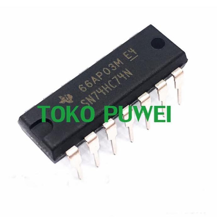 Jual Sn74Hc74N 74Hc74 7474 Hd74Hc74P Dual D Flip Flop Ic Dip 14 Pin ...