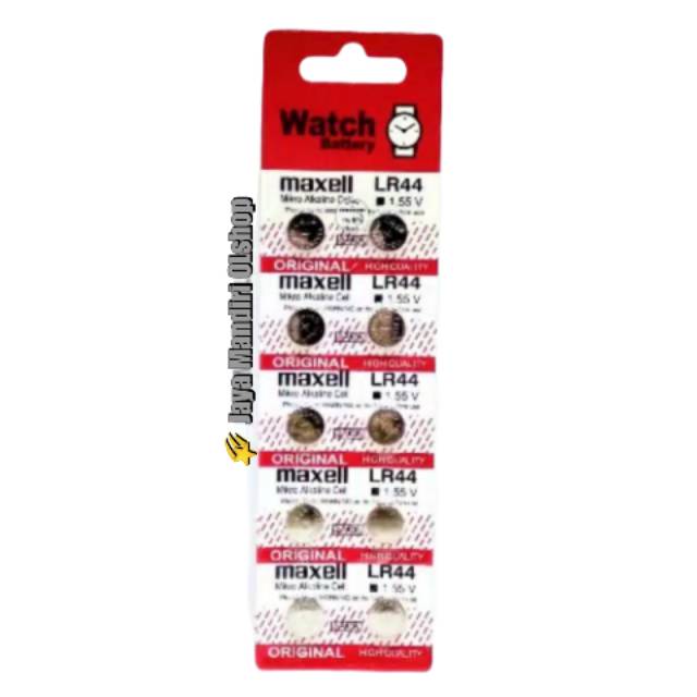 Jual Baterai Maxell LR44 (AG13)/ batre LR44 / 1 Lembar | Shopee Indonesia