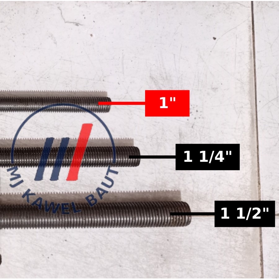 Jual Studbolt / Asdrat Besi 1" Inch Panjang 1 Meter Long Drat | Shopee ...