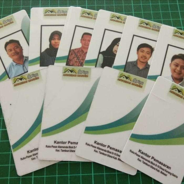 Jual Produk Cetak Print Id Card Pvc Kartu Member Card 2 Sisi Minimum ...