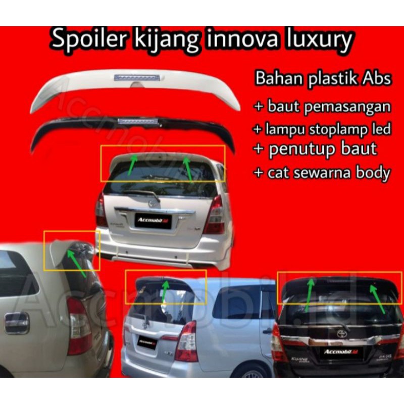 Jual Spoiler Toyota Innova Luxury | Shopee Indonesia