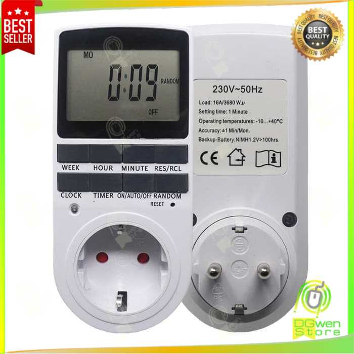 Jual Stop Kontak Digital Timer Switch Programmable Timing KWE-TM02 ...