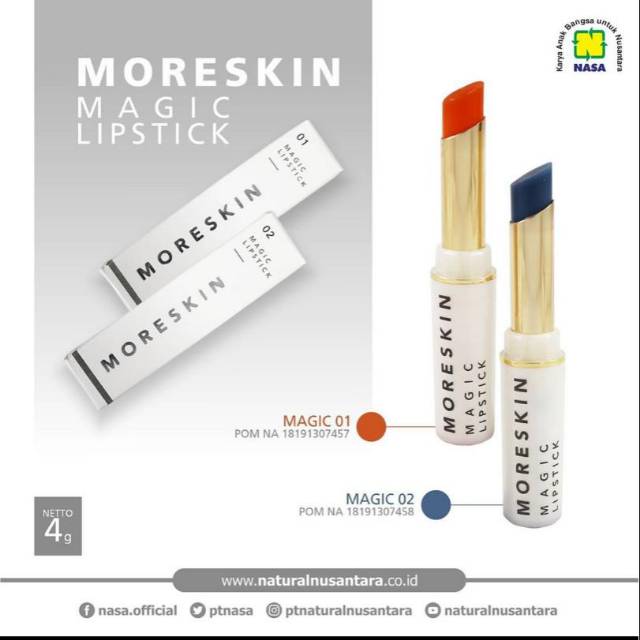 Jual MORESKIN MAGIC LIPSTIK NASA LIPSTIK NASA LIPGLOSS NASA LIP CREAM ...