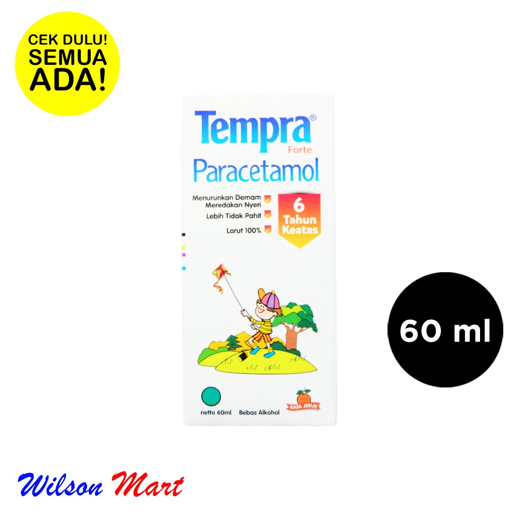 Jual TEMPRA PARACETAMOL FORTE RASA JERUK 60 ML DI ATAS 6 TAHUN | Shopee ...
