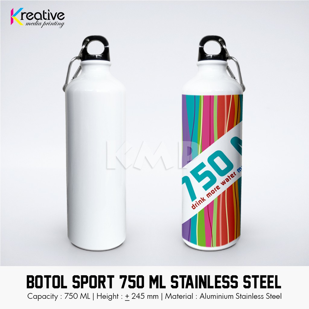 Jual Cetak Botol Sport 750 ML Aluminium Stainless | Shopee Indonesia