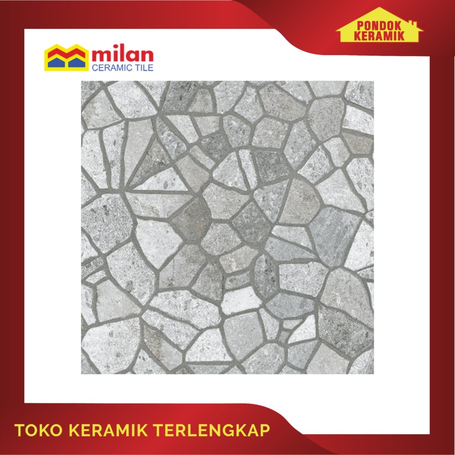 Jual KERAMIK LANTAI MILAN 50X50 IGOR GREY | Shopee Indonesia