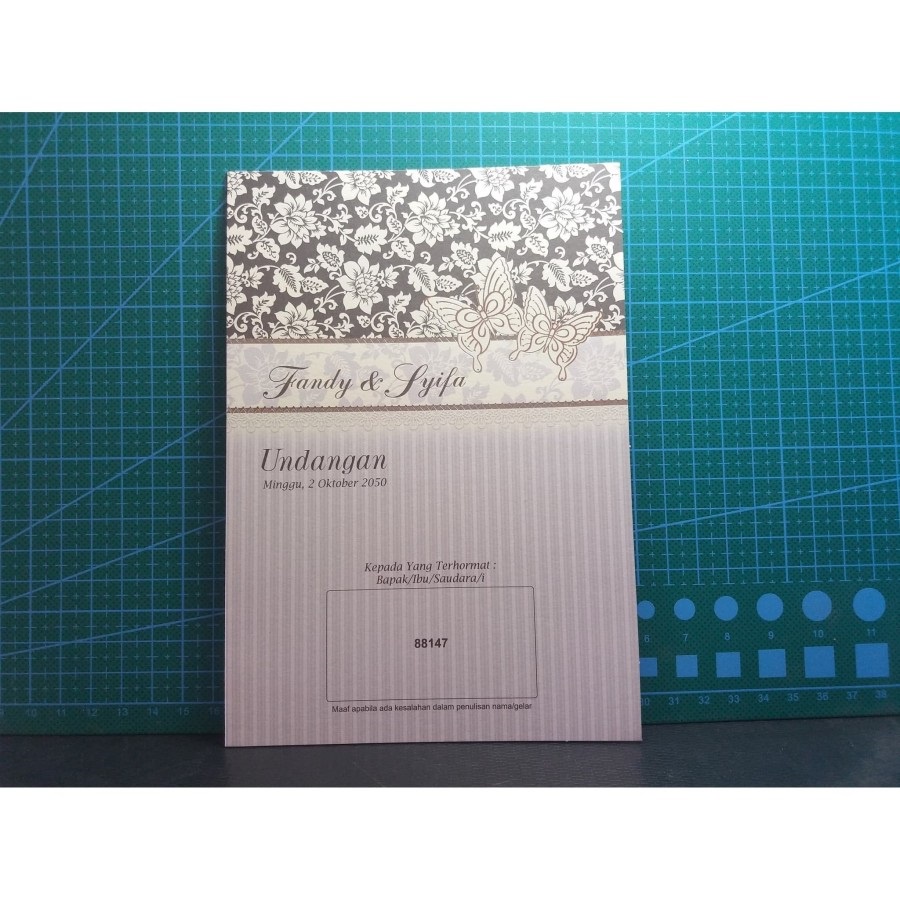 Jual Undangan Blangko ERBA 88147 Free Plastik + file setting | Shopee ...