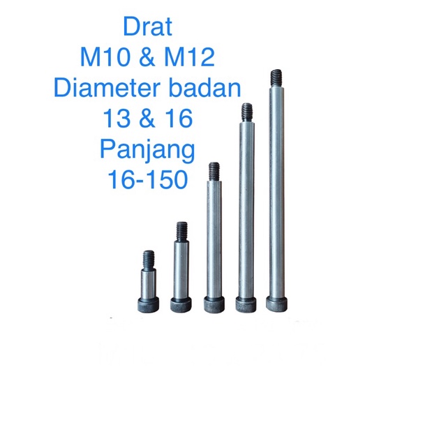 Jual stripper bolt /stoper baut mold injektion ukuran m10&m12 panjang ...