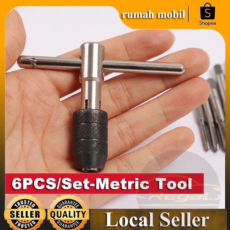 Jual 6pcs - Mata Bor Tap Die Set - Pembuat Ulir Sekrup dengan Tap ...