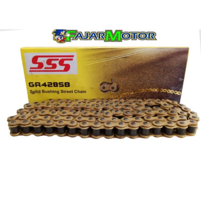 Jual SSS CHAIN RANTAI 428 SB 415 HSB GOLD 130L 110L rante ss HEREX CB150R VIXION SATRIA JUPITER ...