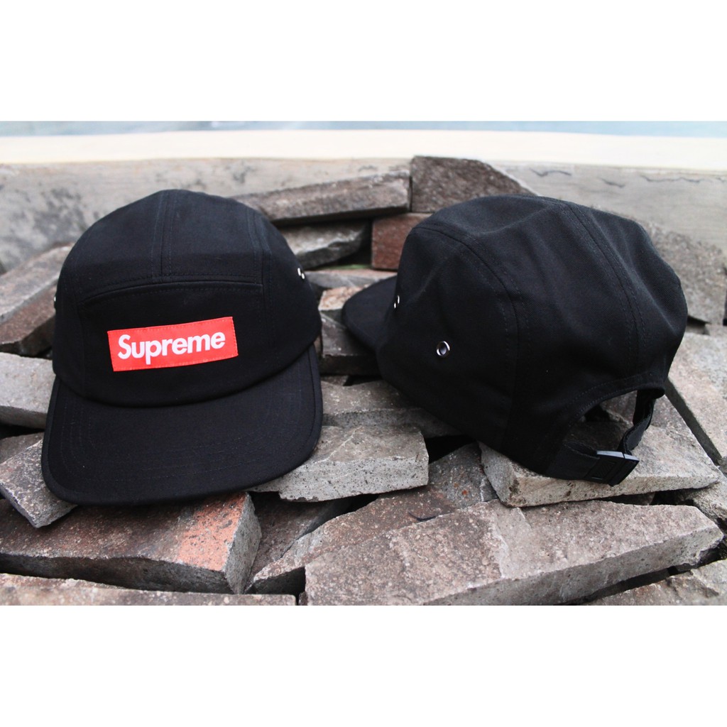 Jual TOPI FIVE PANEL - BOX SUPREME RED IN BLACK LIMITED | Shopee Indonesia