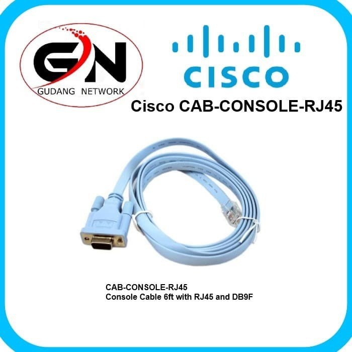 Jual Cisco CAB-CONSOLE-RJ45 Console Cable 6ft with RJ45 and DB9F ...