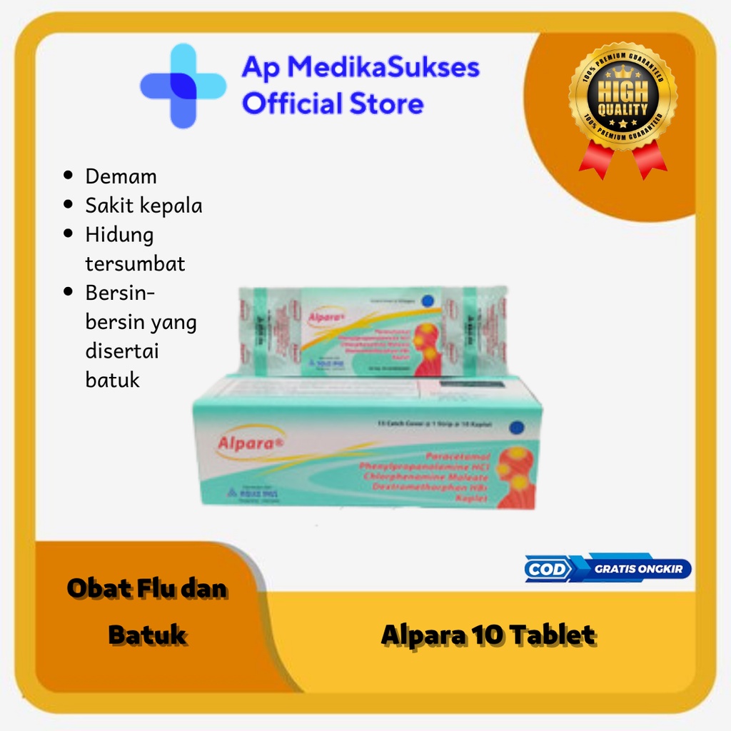 Jual Alpara Tablet Obat Flu batuk Dan Demam Disertai Hidung Tersumbat ...