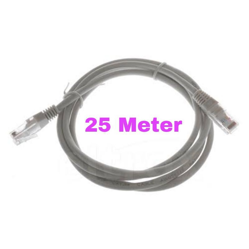 Jual kabel LAN RJ45 25 meter kabel putih komputer internet UTP | Shopee ...