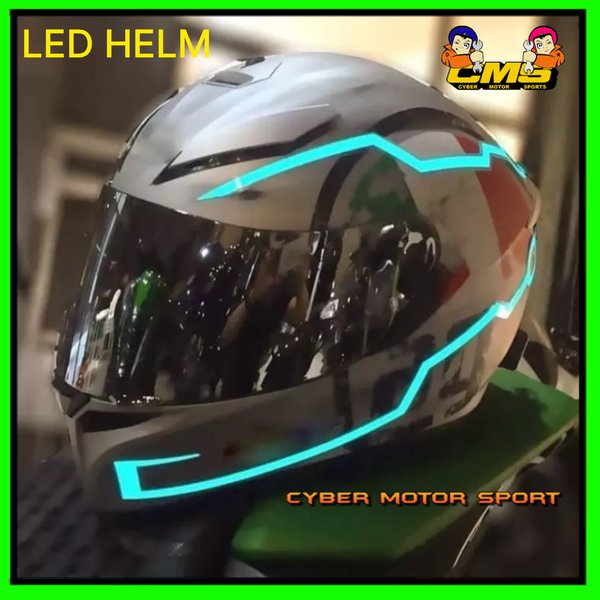 Jual Lampu led DRL Helm motor universal . Sticker lampu helm . lampu ...
